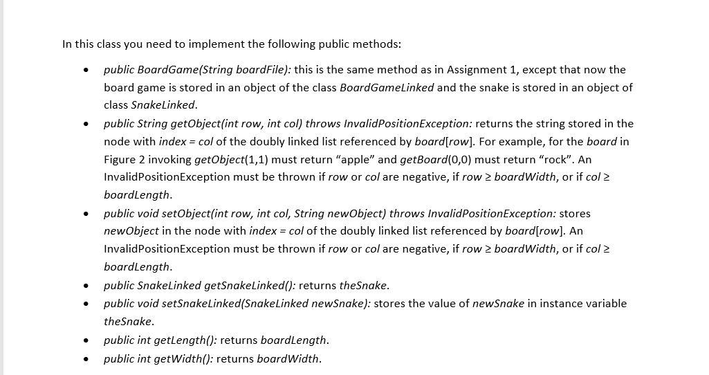 Solved 3.4 Class Board GameLinked This class represents the | Chegg.com
