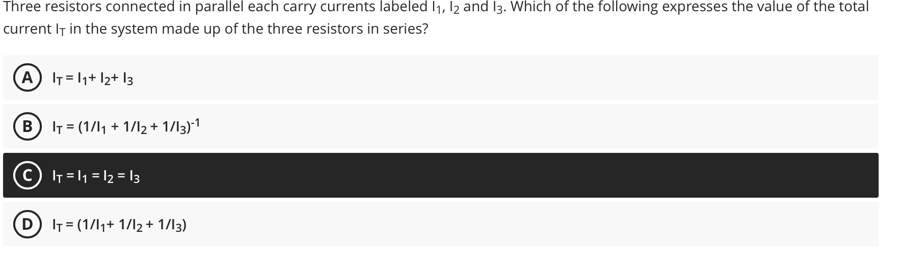 Solved Three resistors with values of R1,R2 and R3, | Chegg.com