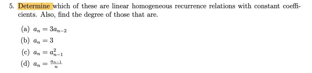 Solved Determine Which Of These Are Linear Homogeneous