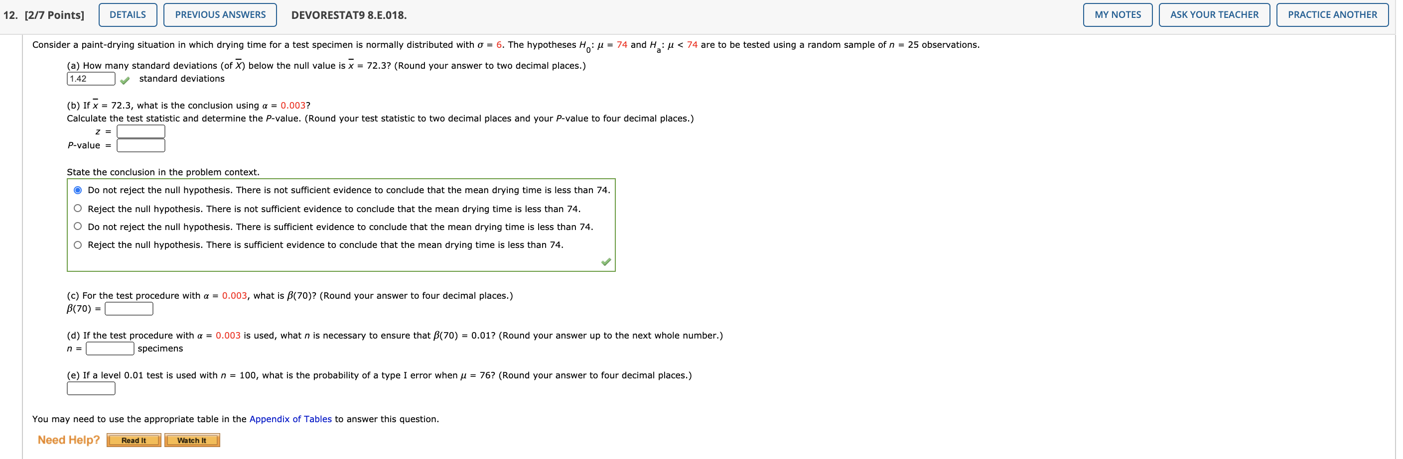 Solved 12. [2/7 Points] DETAILS PREVIOUS ANSWERS DEVORESTAT9 | Chegg.com