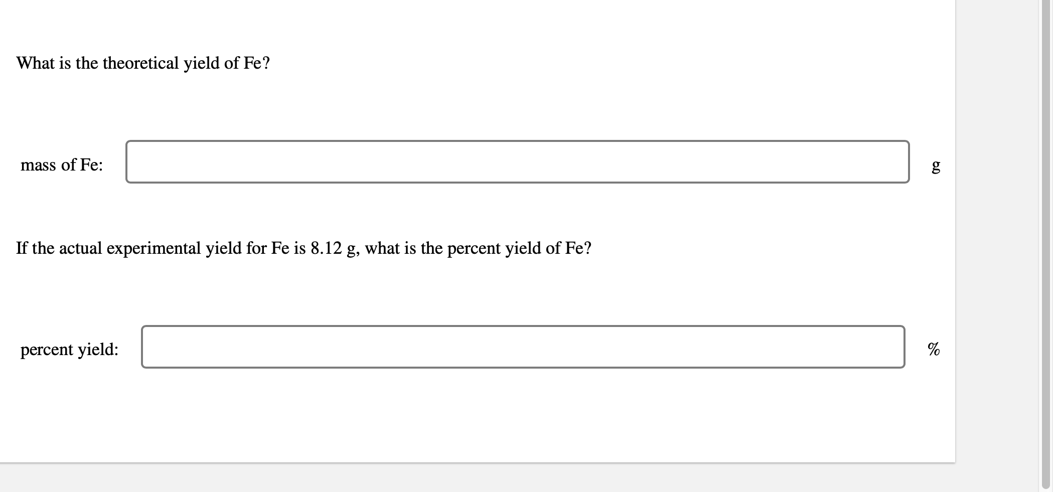 Solved \\[ \\mathrm{Fe}_{2} \\mathrm{O}_{3}(\\mathrm{~s})+3 | Chegg.com