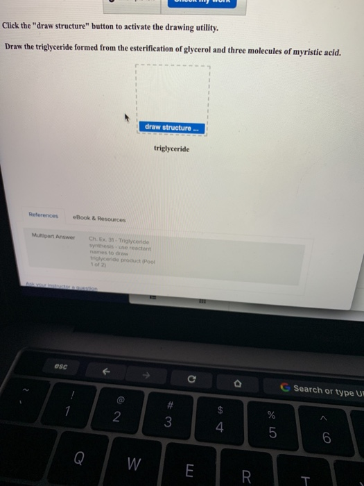Solved Click the "draw structure" button to activate the | Chegg.com