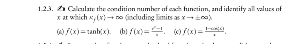 Solved 1.2.3. A Calculate the condition number of each | Chegg.com