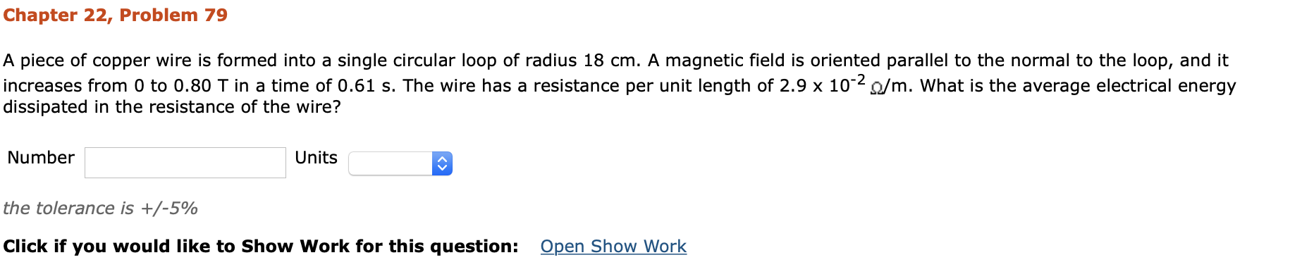 Solved Chapter 22, Problem 79 A piece of copper wire is | Chegg.com