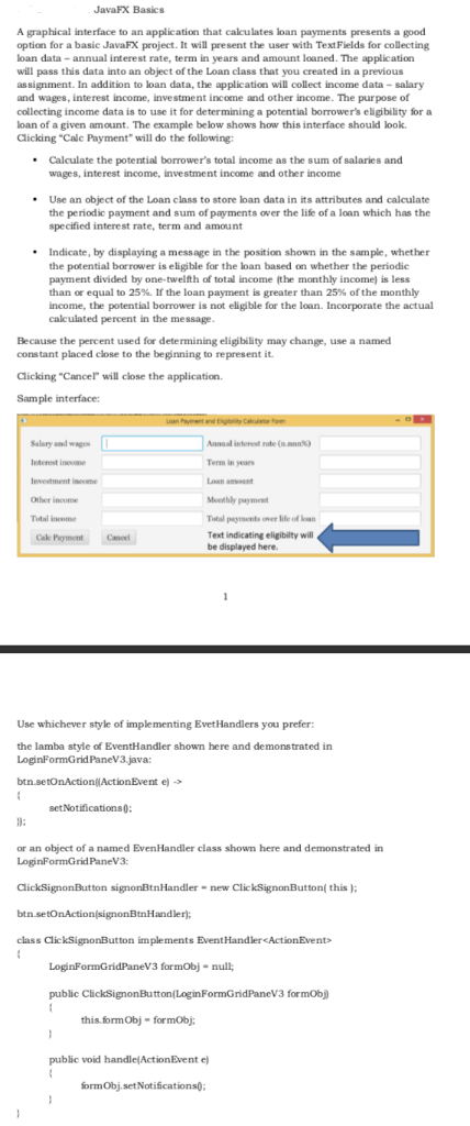 Javafx Basics A Graphical Interface To An Application