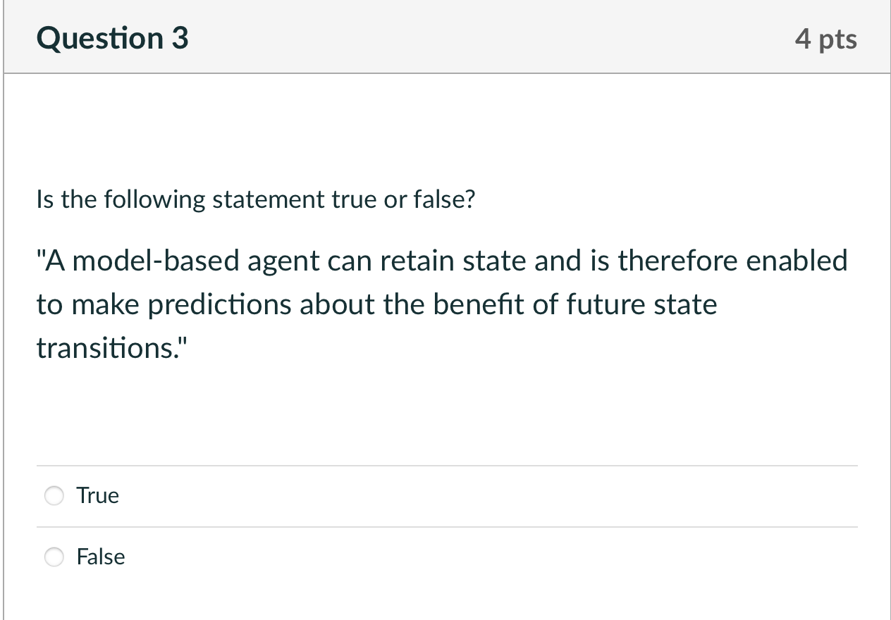 Solved Is the following statement true or false? "A | Chegg.com