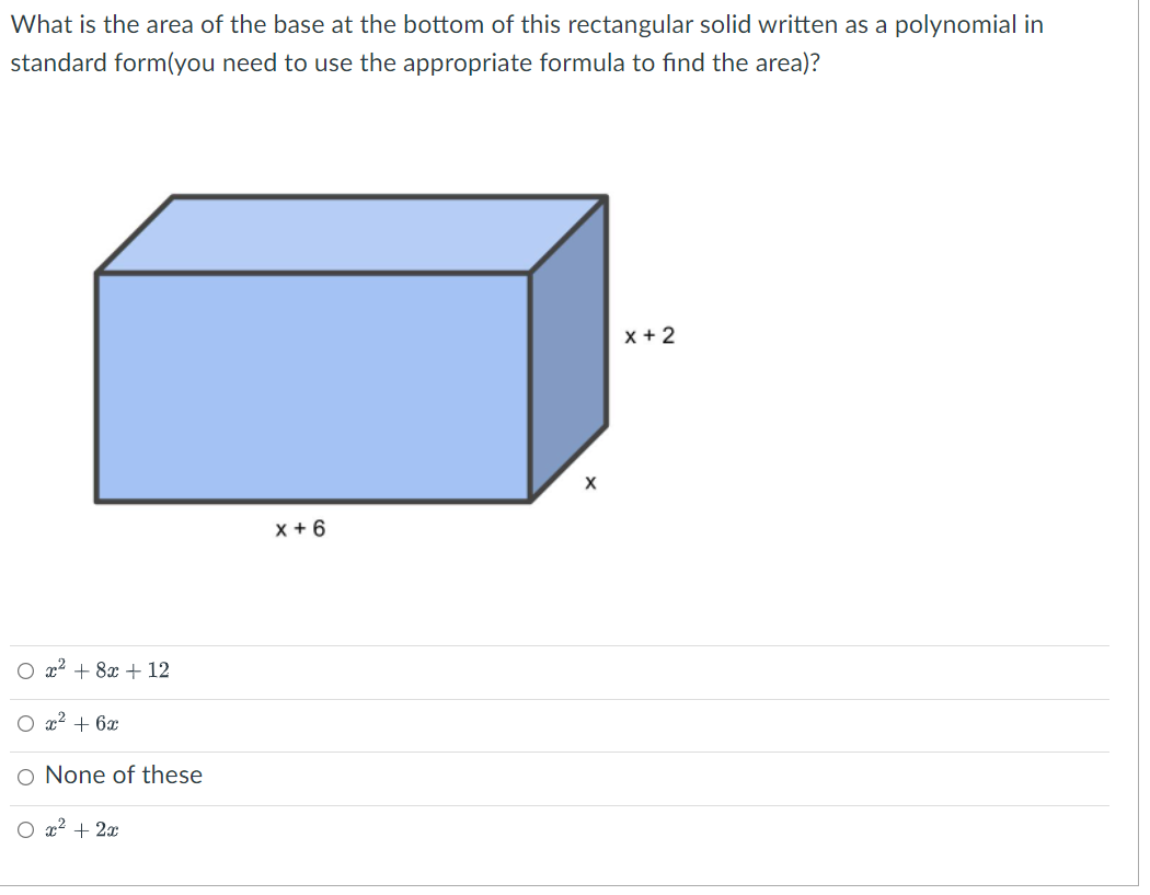 Solved What is the area of the base at the bottom of this | Chegg.com