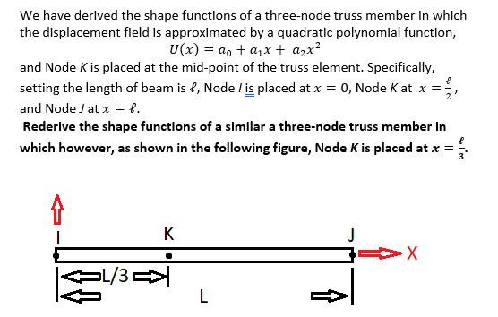 Solved We have derived the shape functions of a three-node | Chegg.com
