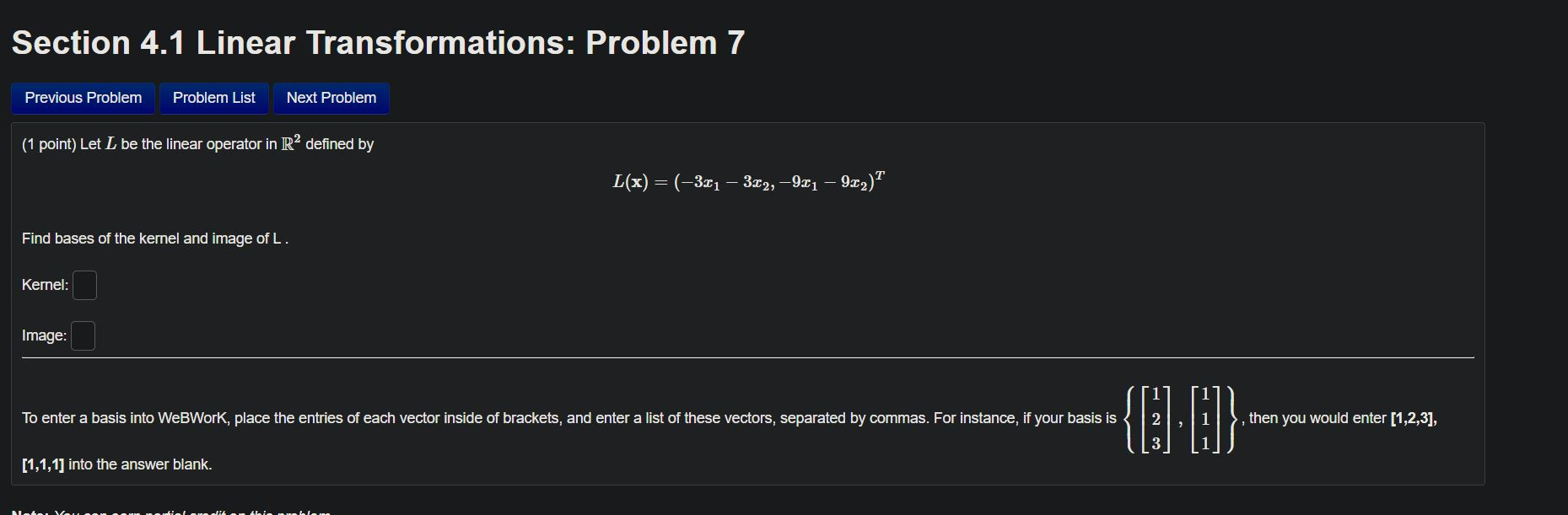 Solved Section 4 1 Linear Transformations Problem 7