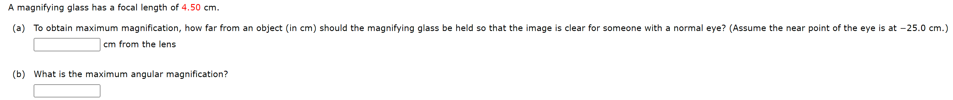 Solved cm from the lens (b) What is the maximum angular | Chegg.com