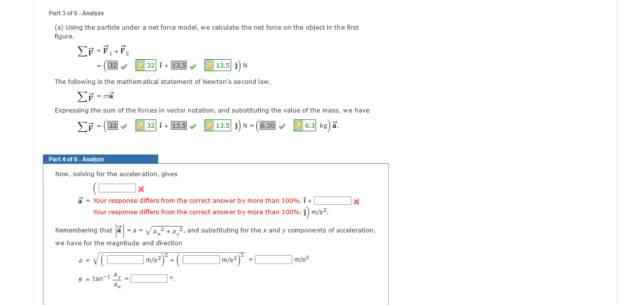 Solved Part 3 of 6 - Analyze (a) Using the particle under a | Chegg.com