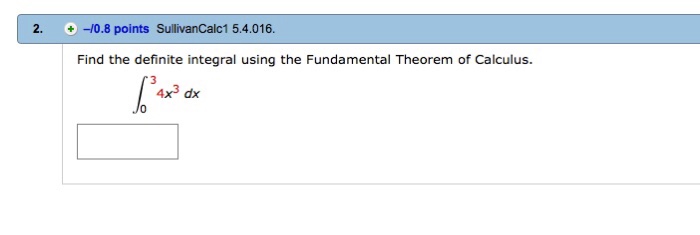 Solved Find the definite integral using the Fundamental | Chegg.com