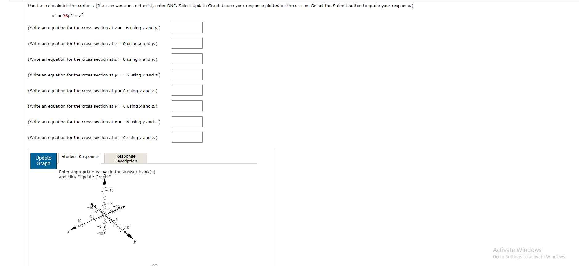 Solved Use traces to sketch the surface. (If an answer does | Chegg.com