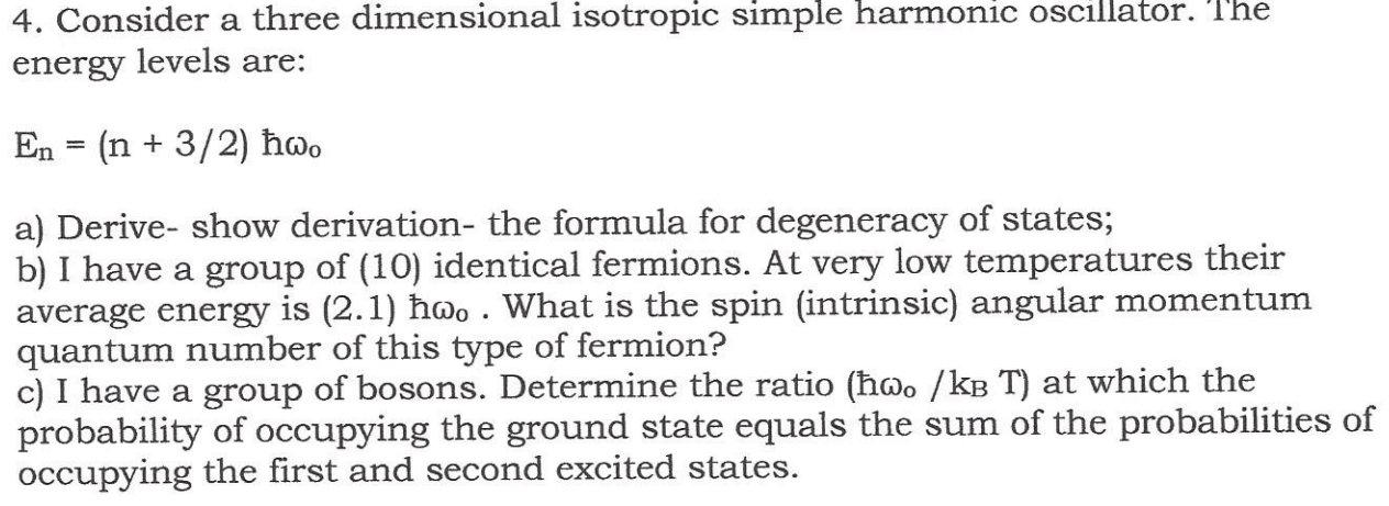 4. Consider a three dimensional isotropic simple | Chegg.com