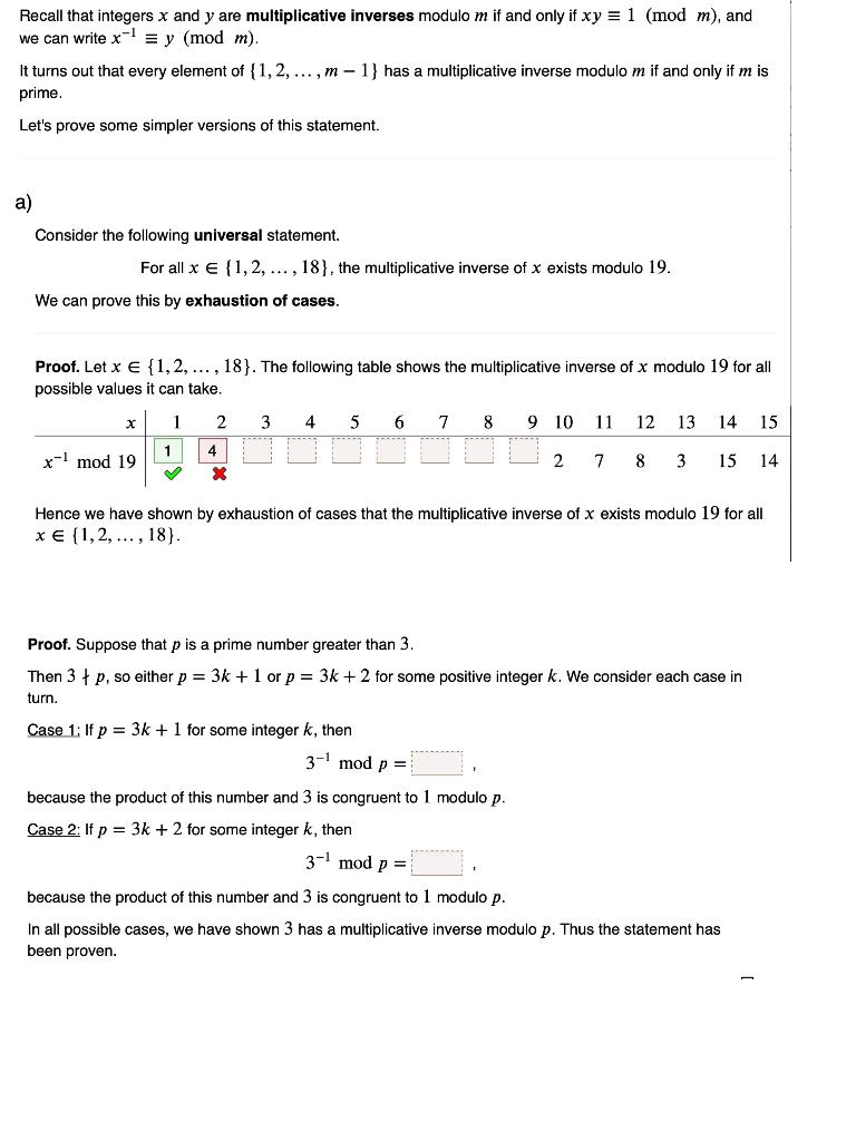 Solved Recall that integers x and y are multiplicative | Chegg.com