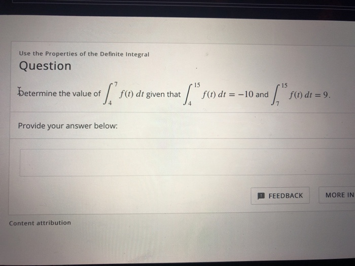 Solved Use the Properties of the Definite Integral Question | Chegg.com