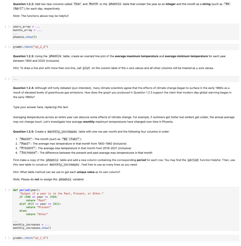 Part 1, Section 2: Welcome to Phoenix, Arizona Each | Chegg.com