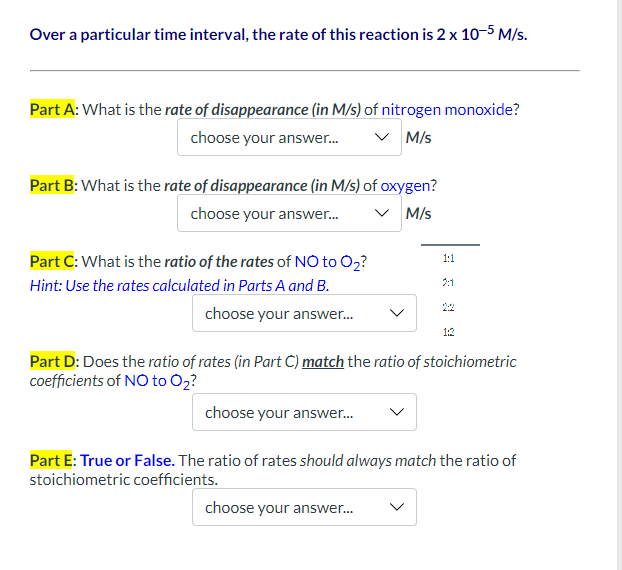Average Rates of Appearance and Disappearance | Chegg.com