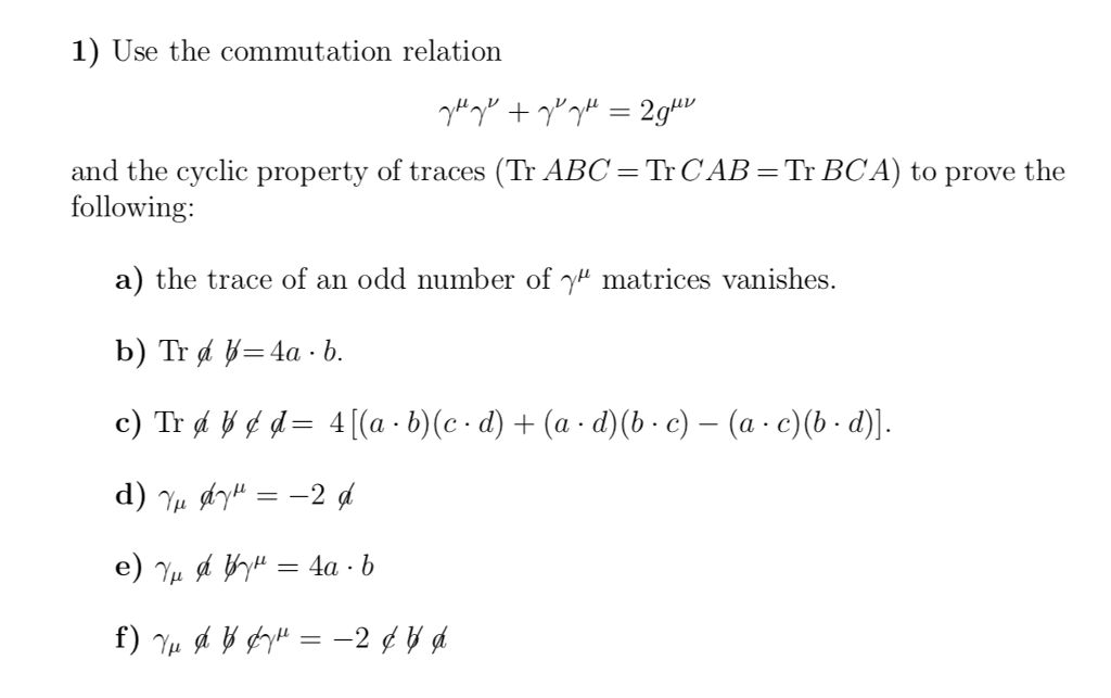 1) Use the commutation relation and the cyclic | Chegg.com