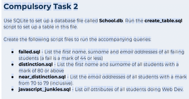 Solved create_table.sql is as follows:DROP TABLE IF EXISTS | Chegg.com