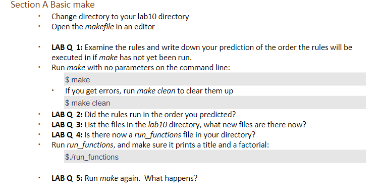Solved List You Will Find These Files In Your New Lab10