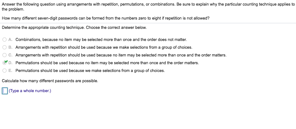 Solved How many different seven-digit passwords can be | Chegg.com