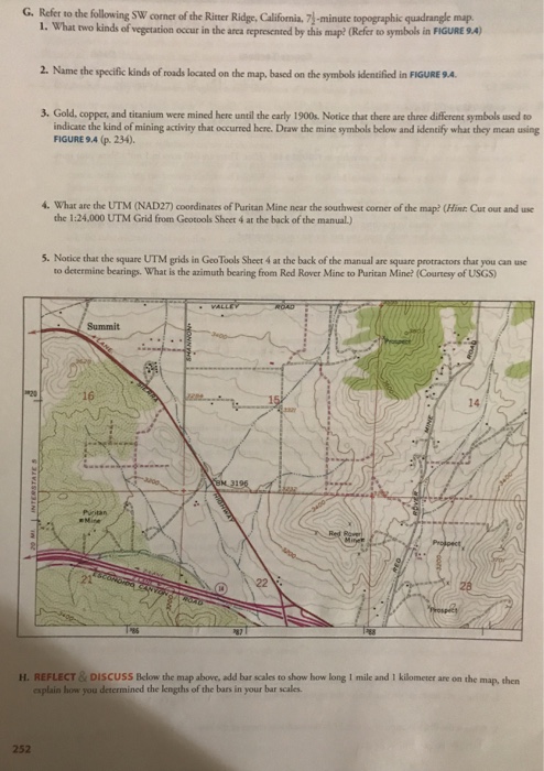 Solved G. Refer to the following SW corner of the Riter | Chegg.com