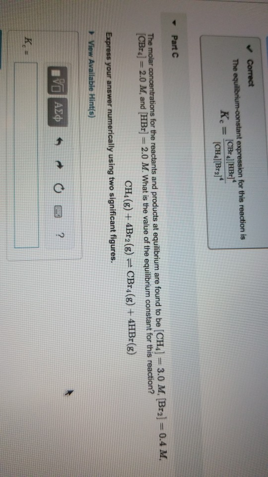 Solved The t expression for this reaction is c--[CH4][Br2] | Chegg.com