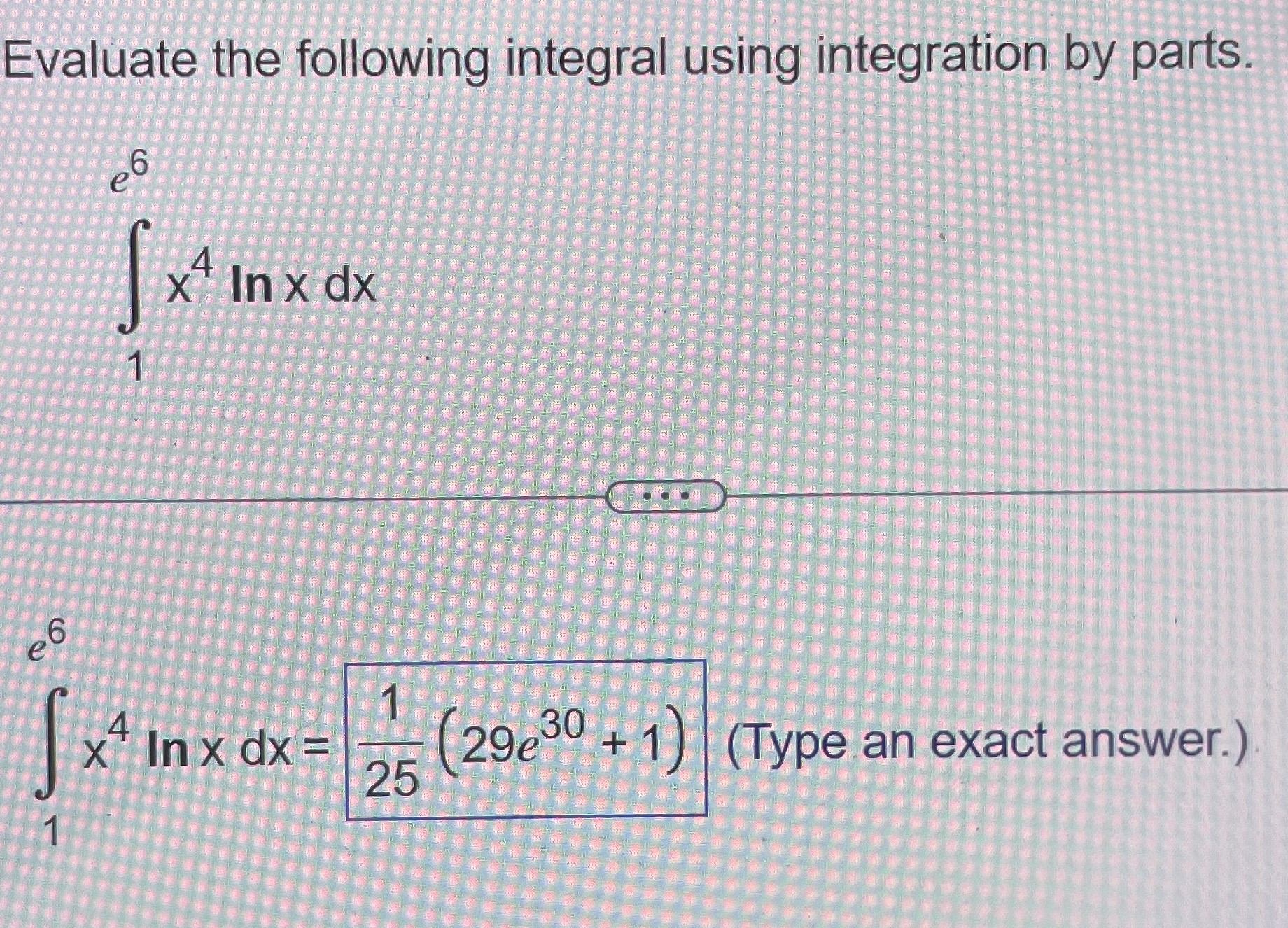 Solved Evaluate the following integral using integration by | Chegg.com