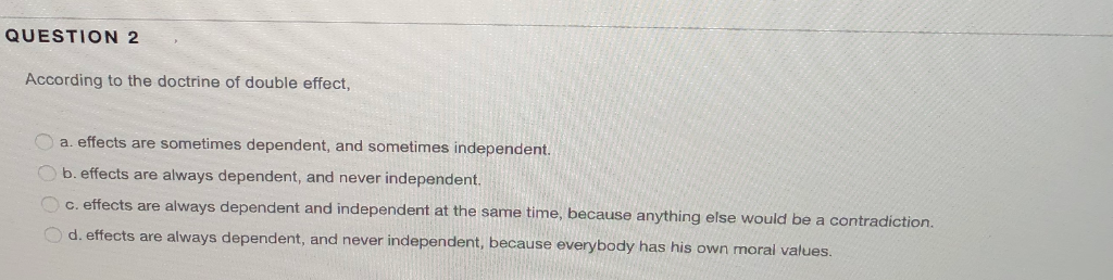 Solved QUESTION 2 According to the doctrine of double | Chegg.com