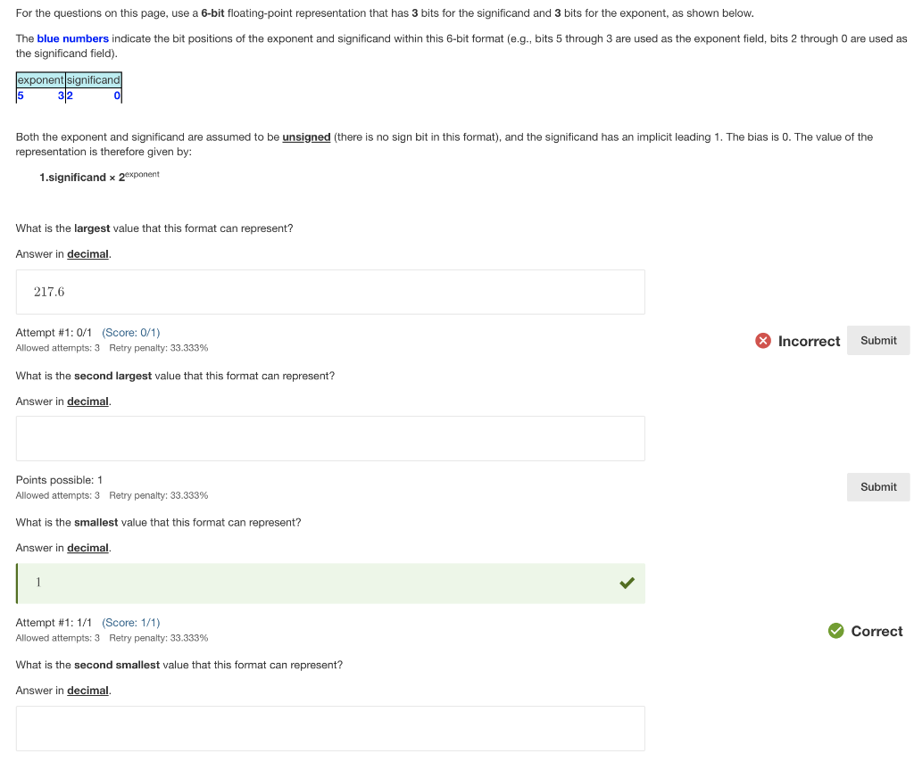 Solved For the questions on this page, use a 6-bit | Chegg.com