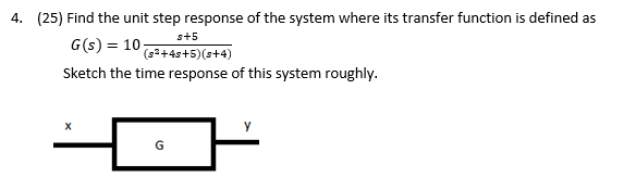 Solved (25) Find the unit step response of the system where | Chegg.com