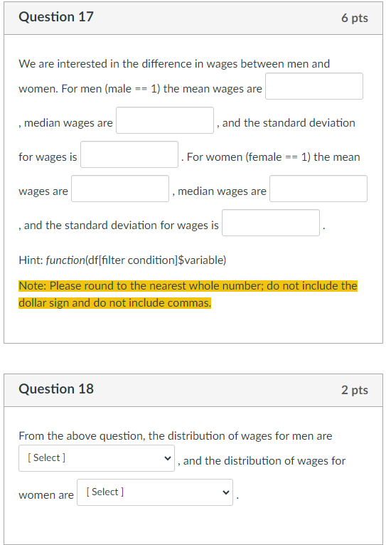 Solved We are interested in the difference in wages between | Chegg.com