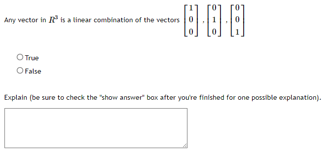 Solved If span{u, v, w} = span{u, u} , then w is a linear | Chegg.com