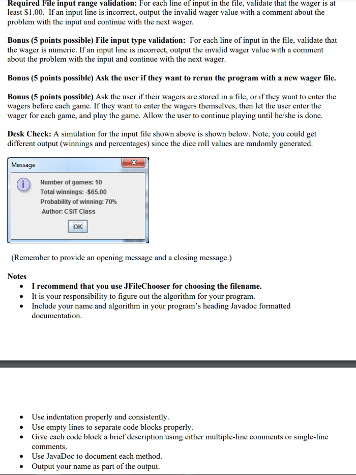 Solved Programming Problem: Game of Craps Simulator In the | Chegg.com