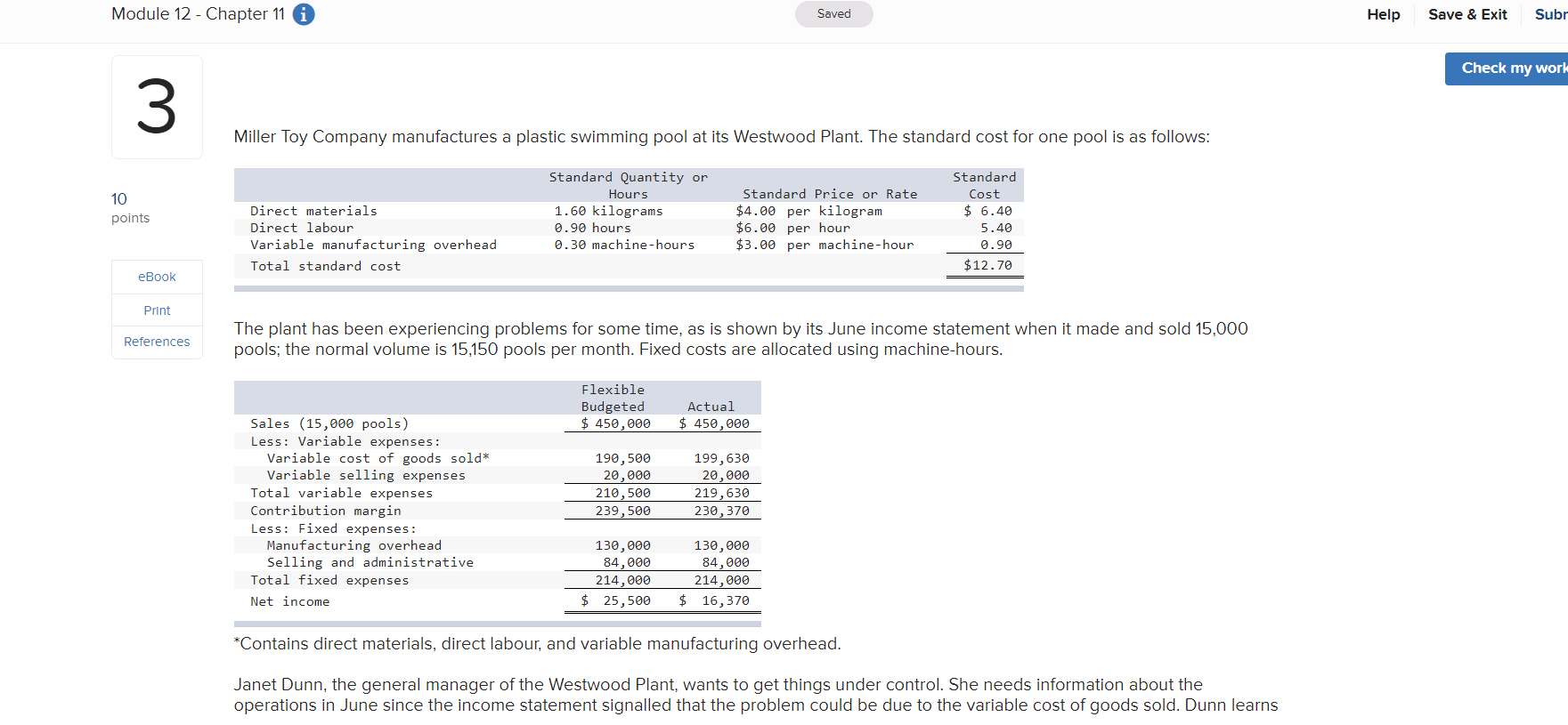 Solved Module 12 - Chapter 11 Saved Help Save & Exit Subr | Chegg.com