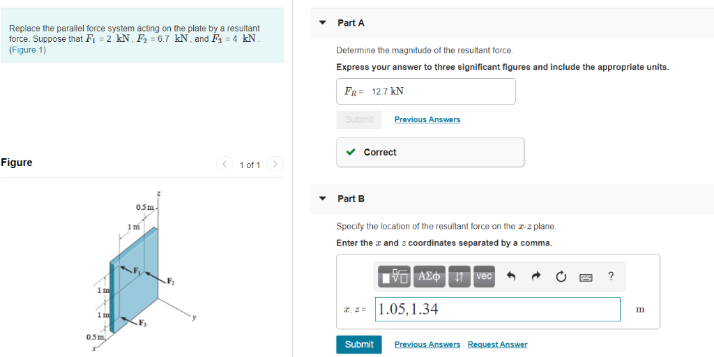 Solved Part A Replace the parallel force system acting on | Chegg.com
