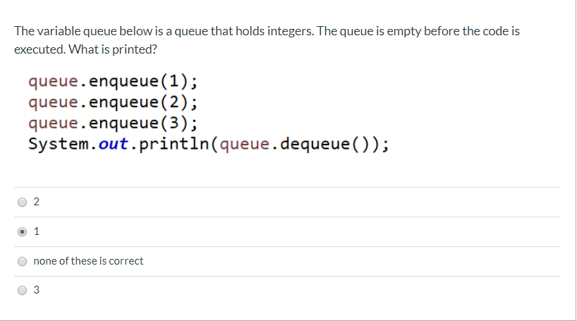 Solved The variable queue below is a queue that holds | Chegg.com