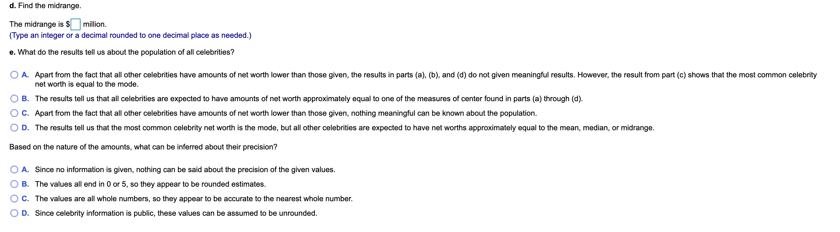 Solved Find the (a) mean, (b) median, (c) mode, and (d) | Chegg.com