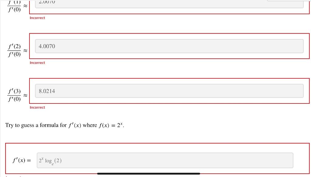 Solved Examine the granh of f(x)=2xUse the method described | Chegg.com