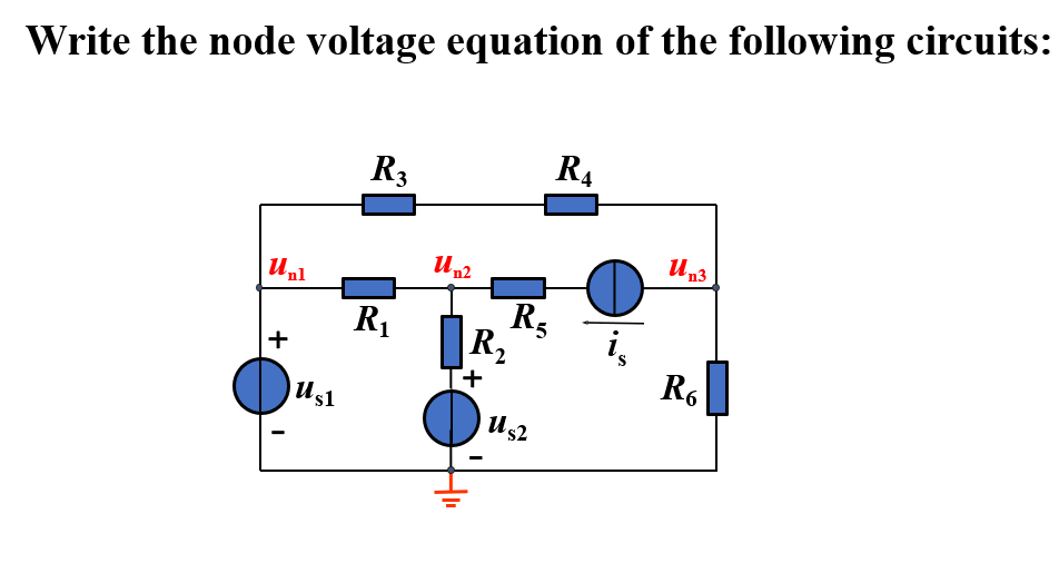 Solved Write the node voltage equation of the following | Chegg.com