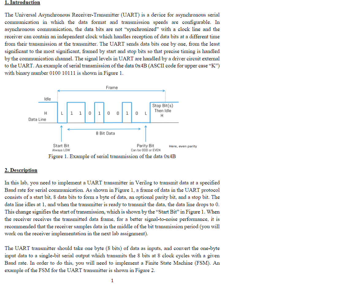 Solved 1 Introduction The Universal Asynchronous