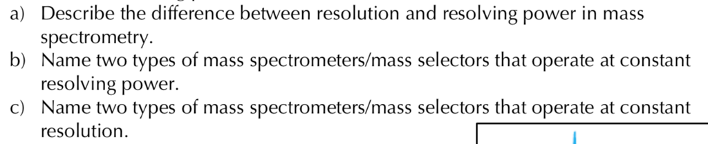 Solved a) Describe the difference between resolution and | Chegg.com