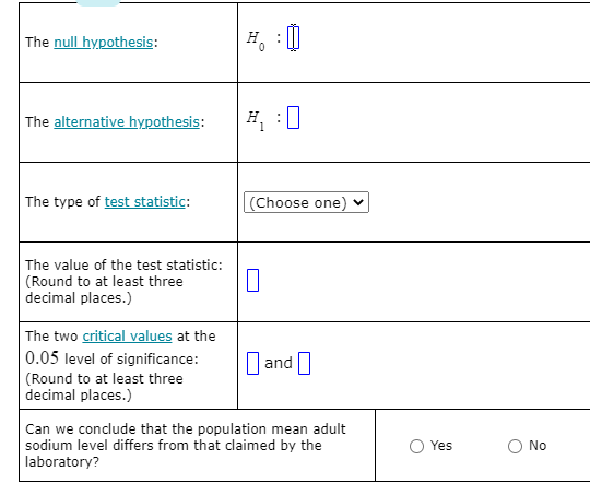 Solved A laboratory claims that the mean sodium level, μ, of | Chegg.com