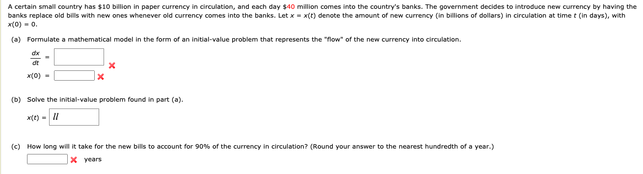 Solved A certain small country has $10 billion in paper | Chegg.com Solved A certain small country has $10 billion in paper | Chegg.com