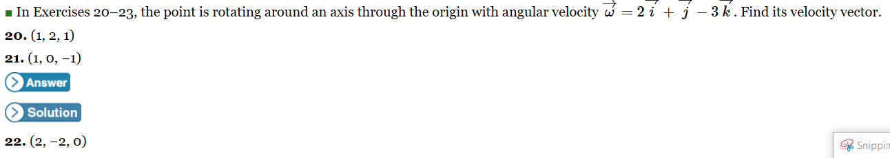 Solved In Exercises 20-23, the point is rotating around an | Chegg.com