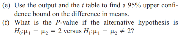 Solved 5-15. Consider the Minitab output shown below. | Chegg.com