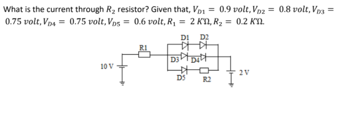 Solved = What is the current through Rz resistor? Given | Chegg.com