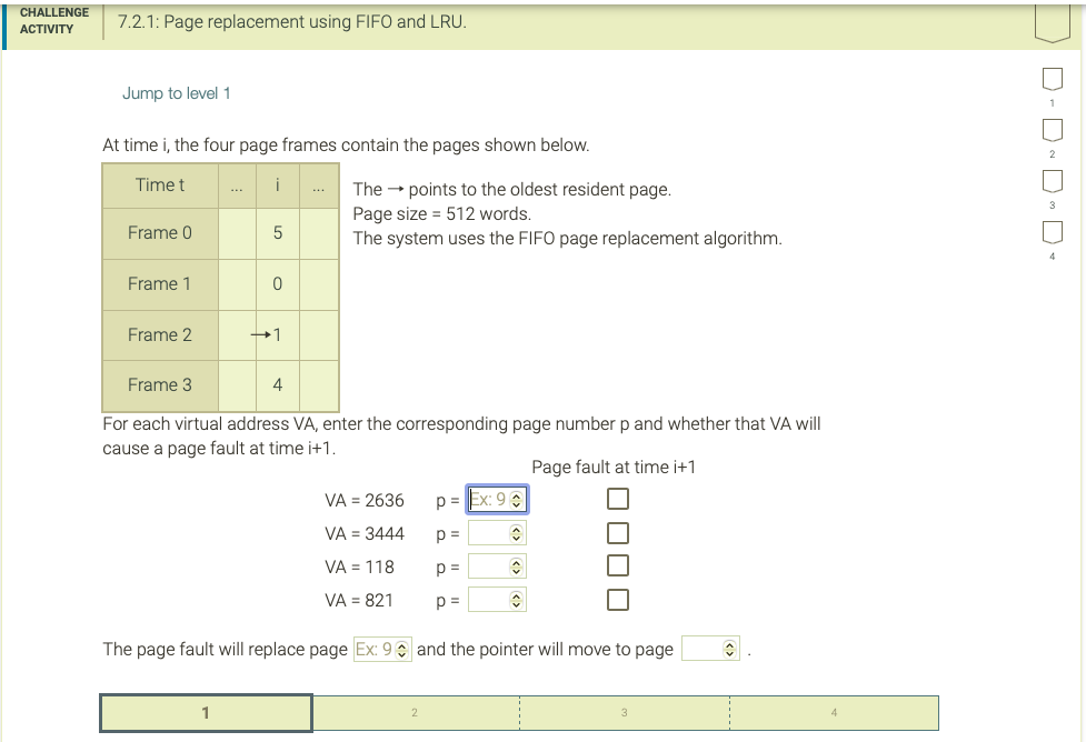 Solved CHALLENGE ACTIVITY 7.2.1: Page replacement using FIFO | Chegg.com