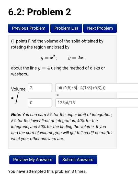Solved 6.2: Problem 2 Previous Problem Problem List Next | Chegg.com
